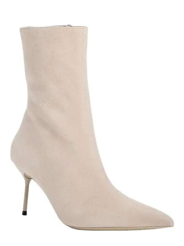Paris Texas Lidia Suede Ankle Boots - Light Grey
