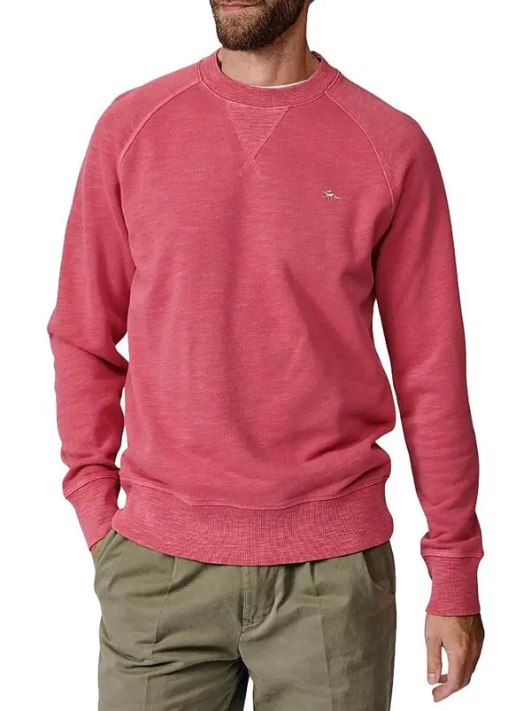 Aubin Garsdale Slub Crew Neck Sweatshirt - Raspberry
