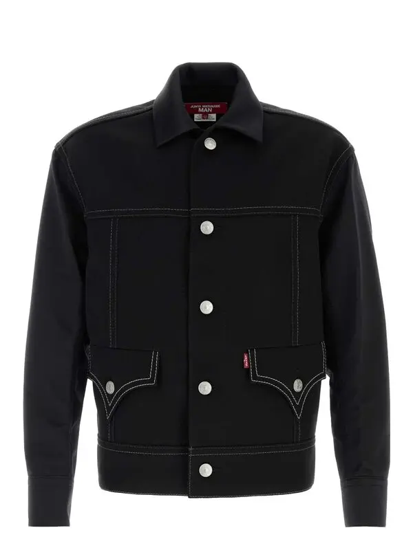 Junya Watanabe Drill Jacket With Wool Lining - Black