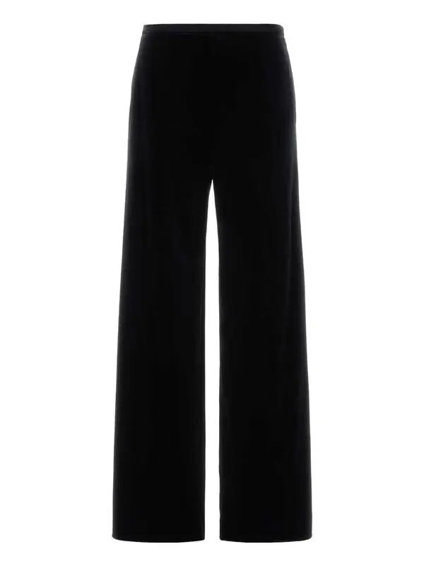 Alberta Ferretti Velvet Palazzo Pants - Black