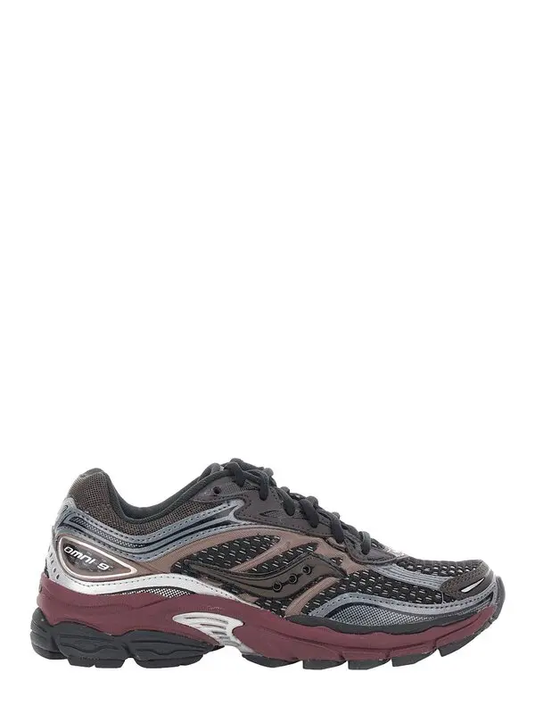 Saucony Leather Lace-up Sneaker With Rubber Sole - Brown