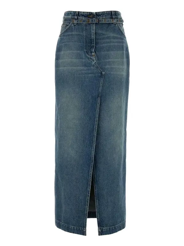 Dries Van Noten Denim Silvannaz Skirt - Light Blue