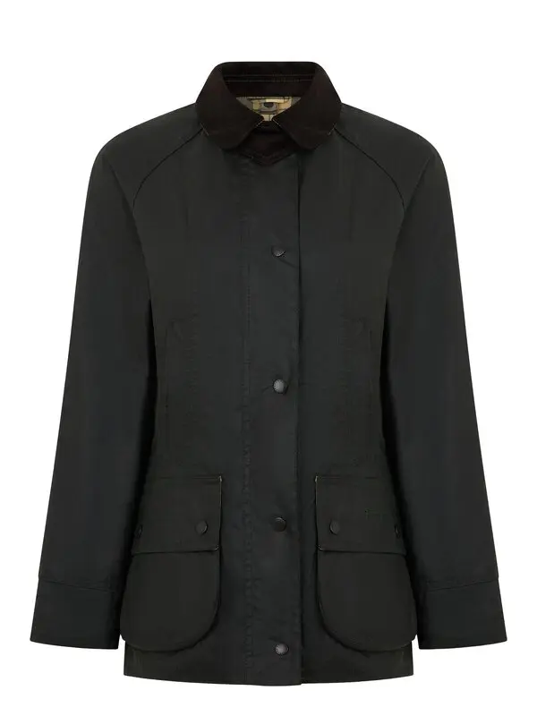Barbour Light Mini Waxed Cotton High-collar Jacket For - Brown