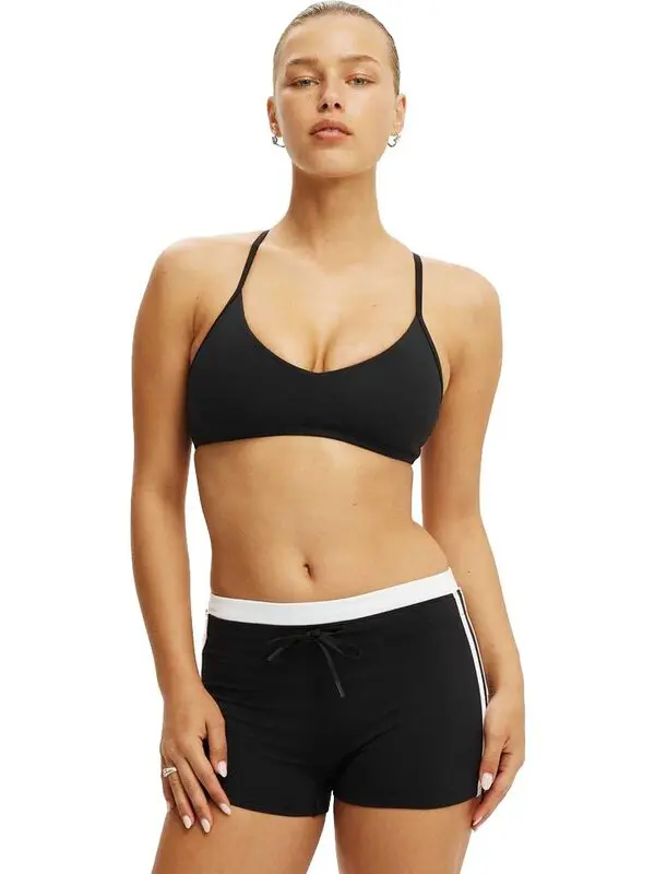 Cotton:on Active Ultra Soft T Bar Crop - Black