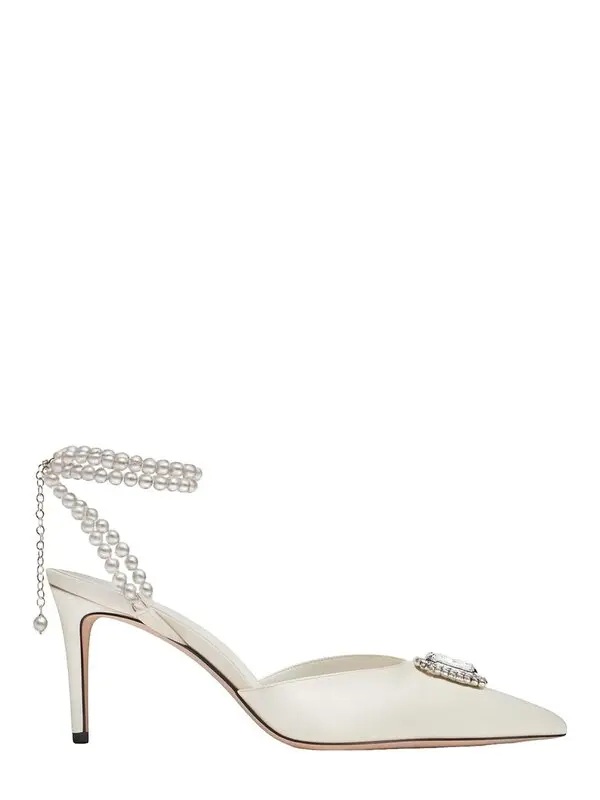 ZENA ZIORA The Dame 75 Pearl Stiletto Heel - Ivory
