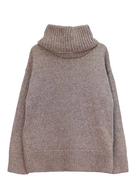YAPA Anku Turtle Neck Convertible Sweater - Beige