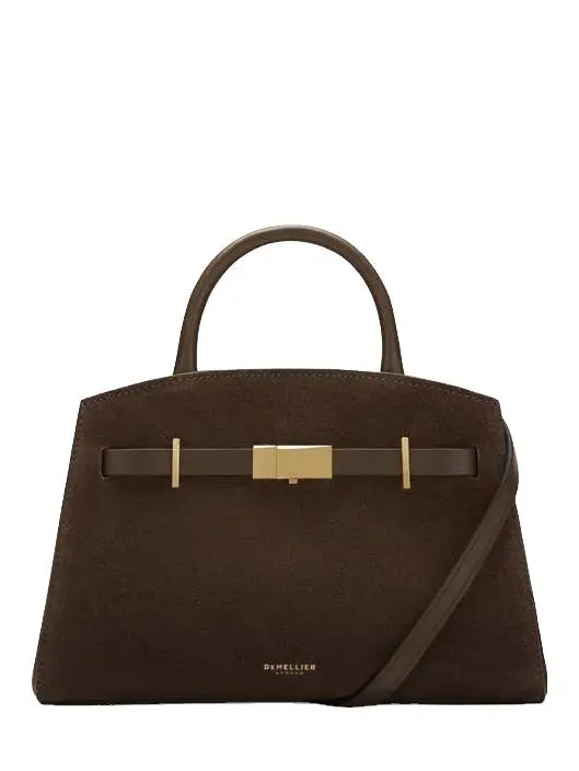 DEMELLIER The Small Hudson Leather Suede Bag - Mocha