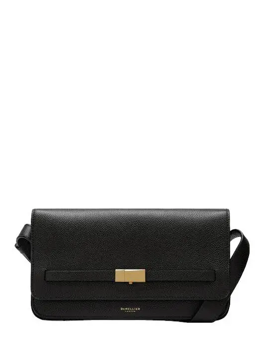 DEMELLIER The New York Leather & Suede Crossbody Bag - Black