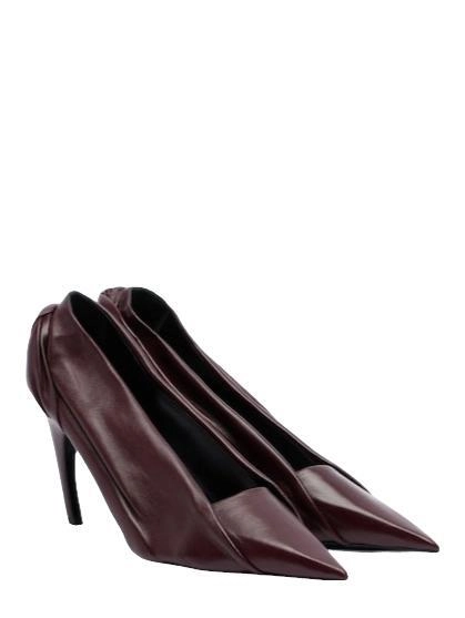 Khaite Eve Draped Leather Pumps - Black