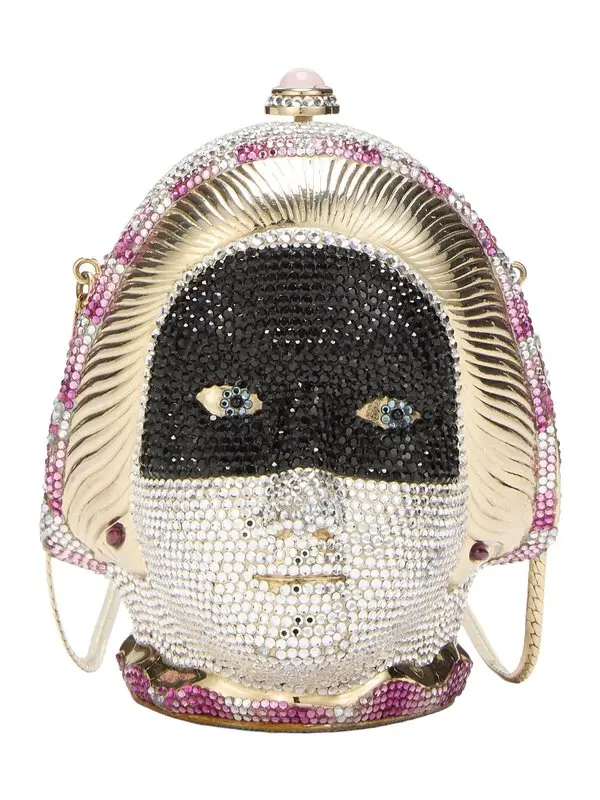 Judith Leiber Multicolor Crystal Embellished Venetian Mask Minaudière - Multi