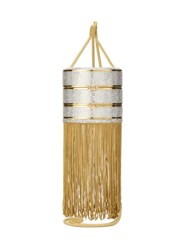 Judith Leiber Crystal Fringe Minaudière - Gold