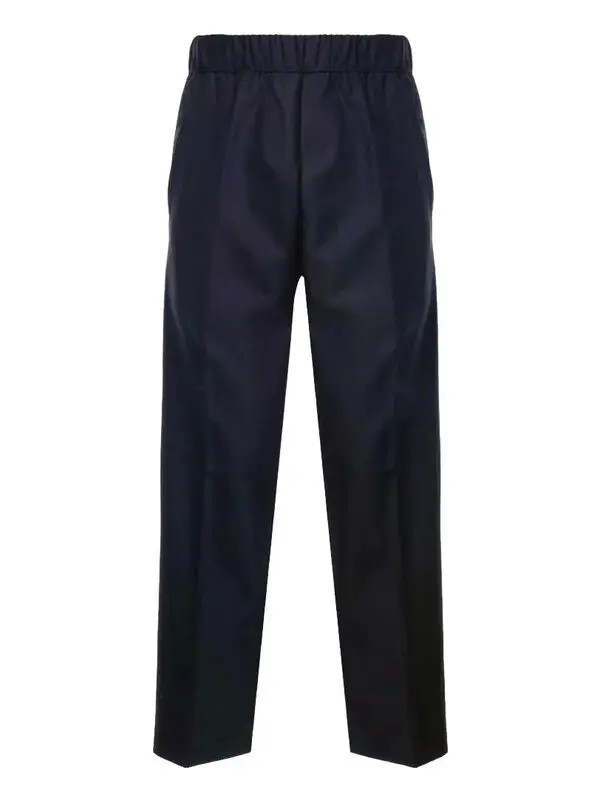 GIULIANO GALIANO Noak Elasticated-waistband Pressed-crease Trousers - Blue