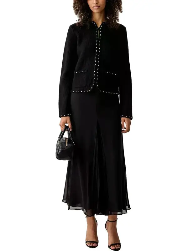 Luisa Spagnoli Frizione Pleated-insert Midi Skirt - Black
