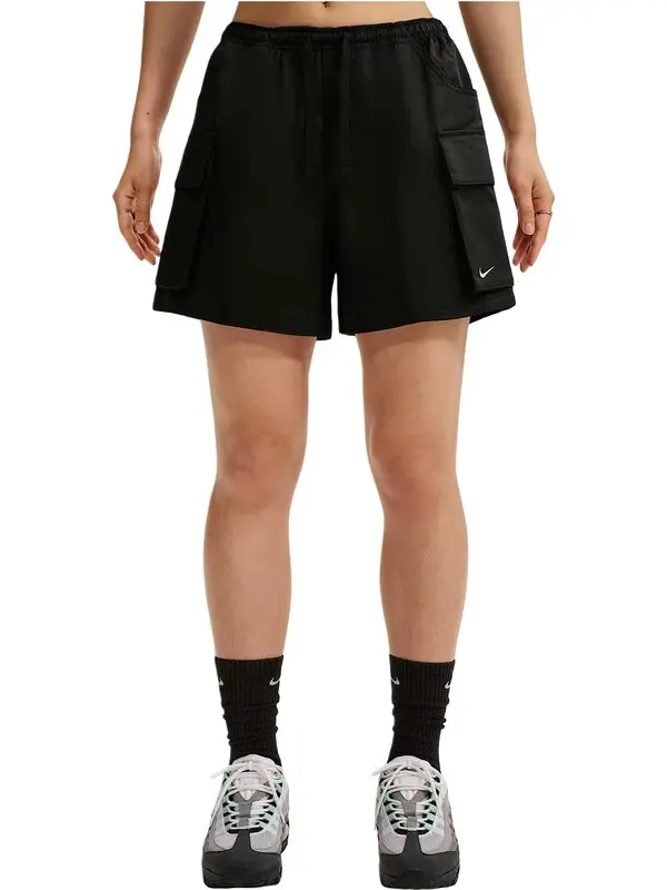 Nike Loose Mid-waist Woven Cargo Shorts Asia Sizing - Black