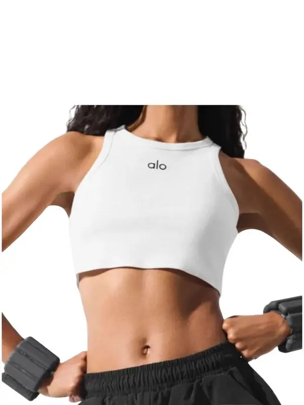 Alo Yoga Aspire Tank - White Black