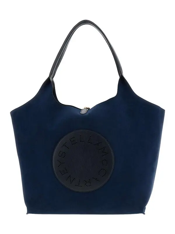 Stella McCartney Borsa Tote Reversibile Con Logo Alter Mat & Alter Suede - Blu