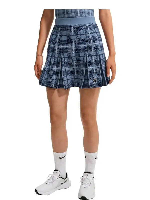 Nike Fairway Fresh Plaid Sweater Skirt Asia Sizing - Blue