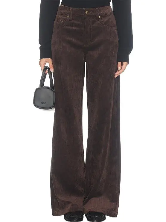 PISTOLA Jadyn Low Slung Palazzo Pant In Brown - Mocha