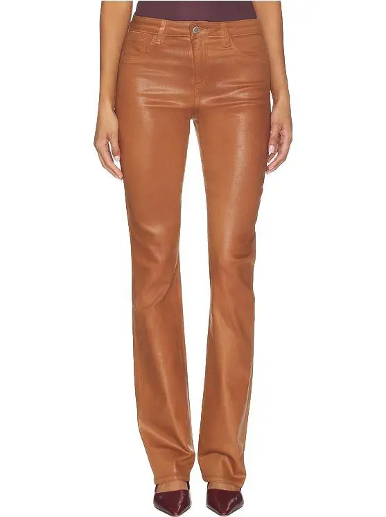 L'Agence Selma Sleek Baby Boot Pant In Tan - Java Coated Jaco