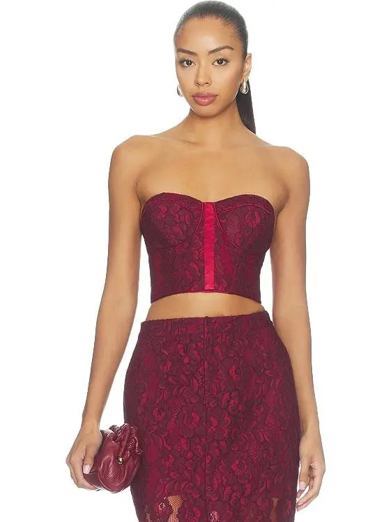 Cami Nyc Bridges Corset In Red - Compote