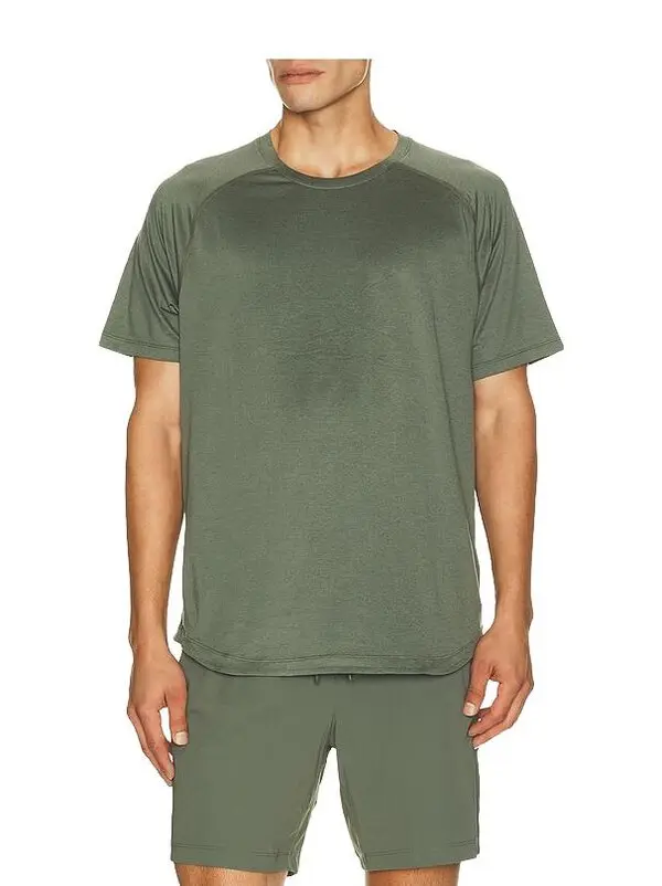 RHONE Atmosphere Tee In Green - Olive Shadow