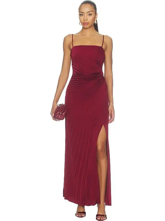 Astr The Label Paulette Dress - Wine