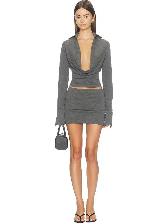 Superdown Franklin Mini Skirt Set - Grey