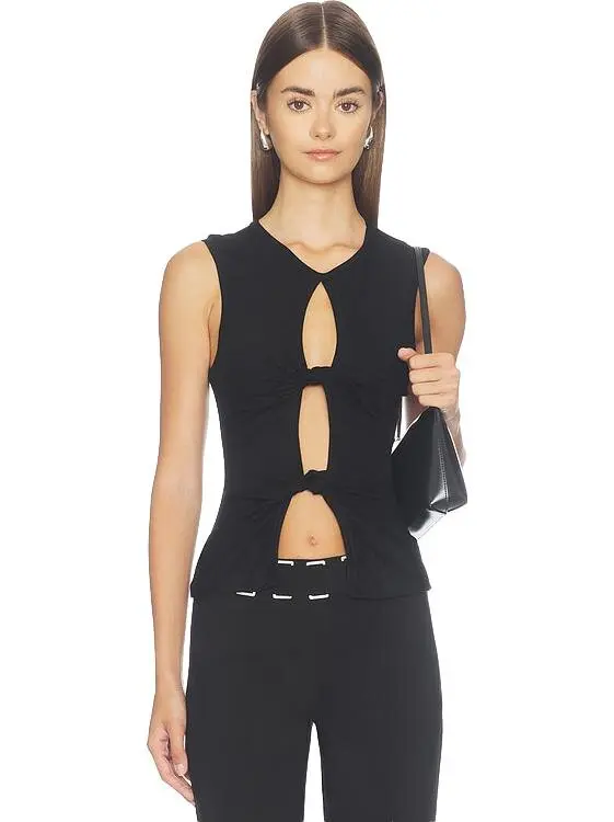 Superdown Chase Twisted Top - Black