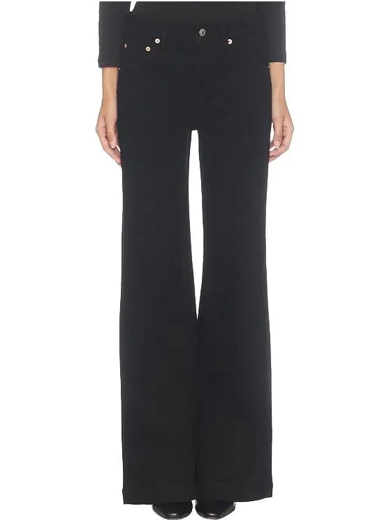 Rolla's Jane Aline Flare Jeans In Black - Noir