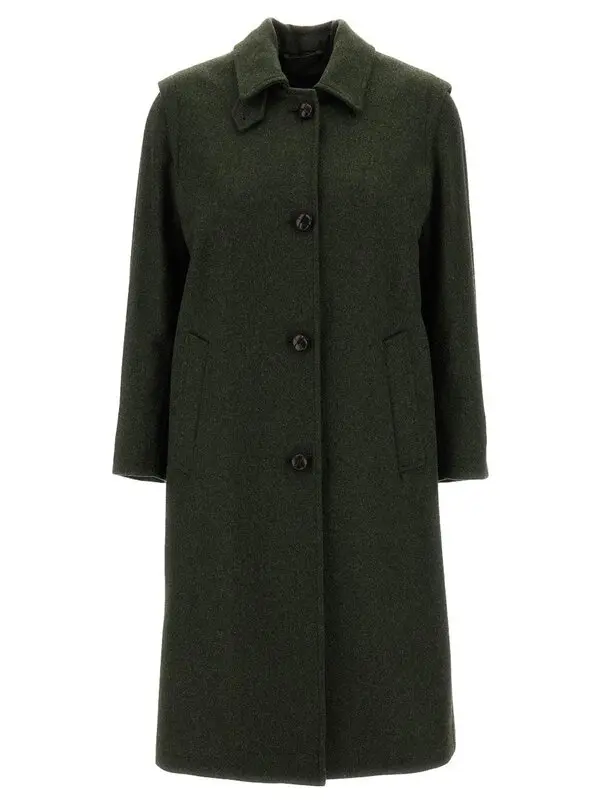 SCHNEIDERS Lena Cappotto Loden Lungo - Green