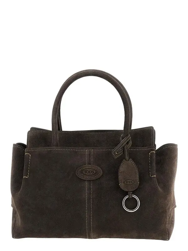 TOD'S Borsa Shopping Piccola In Pelle Scamosciata - Marrone