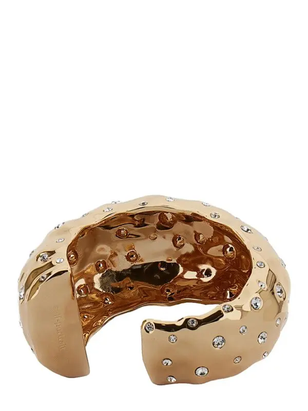 SELF-PORTRAIT Bracciale Rigido Dorato Con Cristalli - Oro