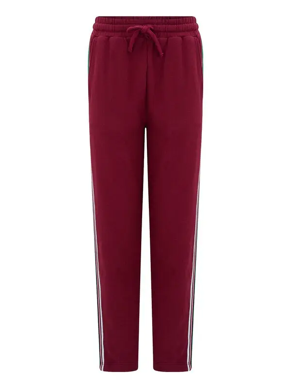 SUGARHILL BRIGHTON Alissa Joggers Oxblood Stripe - Red