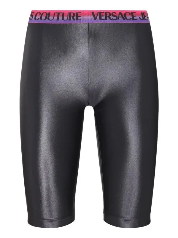 Versace Logo-waist Cycling Shorts - Black