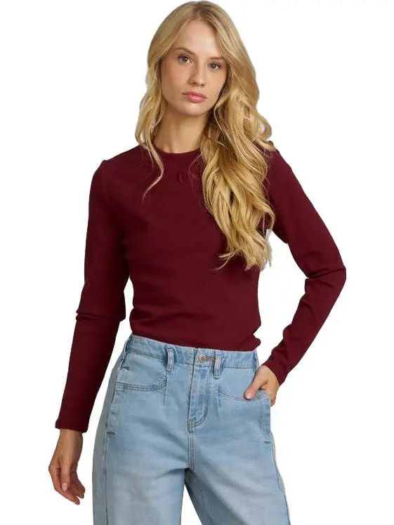 ELLE COLLECTION Embroidered Long Sleeve Shirt - Current