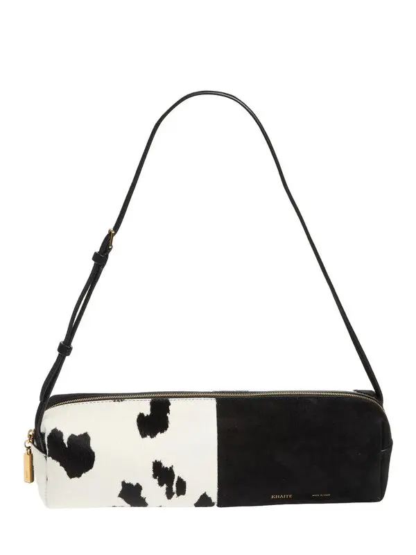 Khaite Kye Calf Hair And Suede Shoulder Bag - Natural
