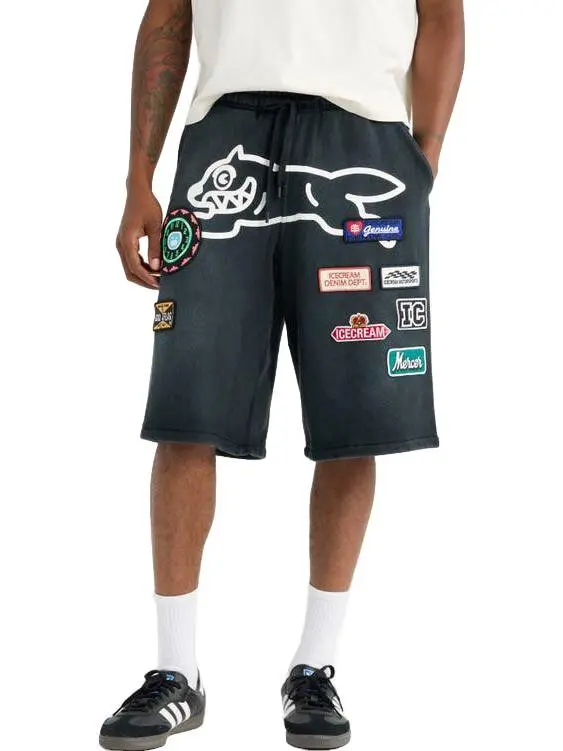 ICECREAM Choco Cotton Drawstring Shorts - Jet Set