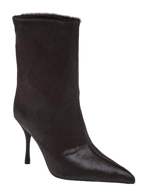 Jeffrey Campbell Raqib Genuine Calf Hair & Leather Bootie - Coffee