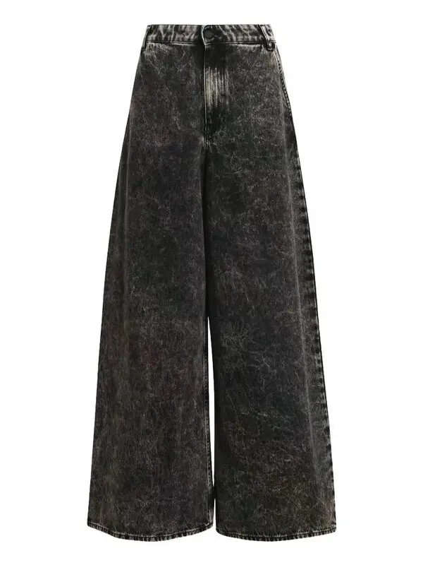 Essentiel Antwerp Acid-wash Wide-leg Jeans - Black