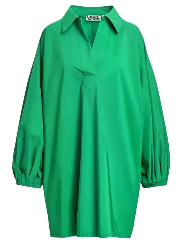 Essentiel Antwerp Oversized Voluminous-sleeves Mini Dress - Green