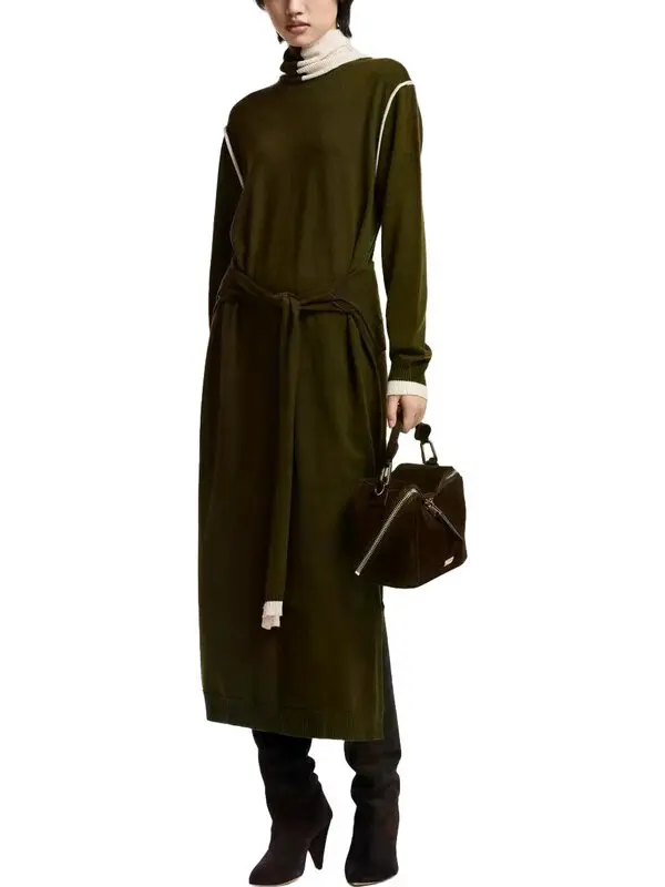 Essentiel Antwerp Kirly Waist-tie Midi Dress - Green