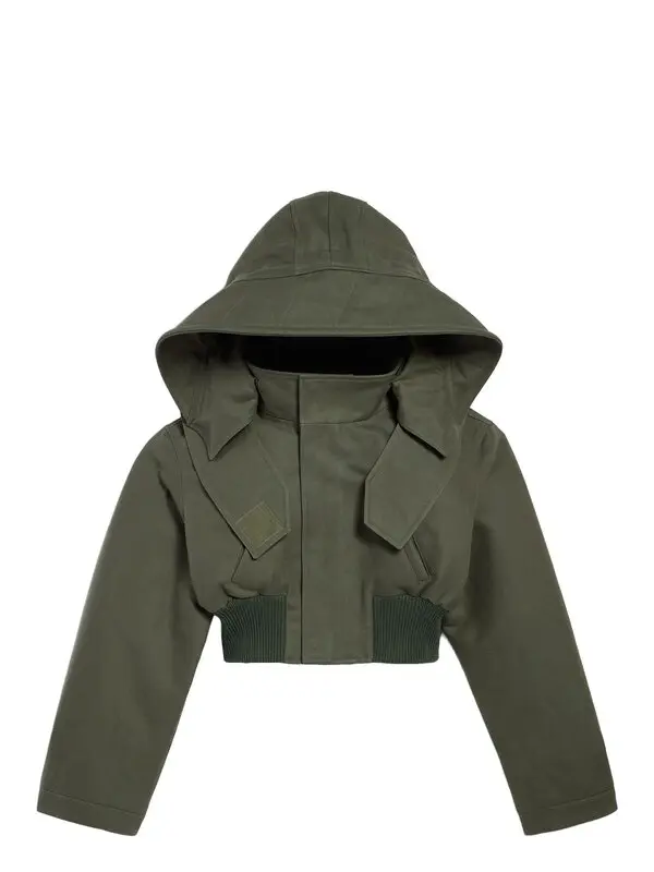 Balenciaga Cropped Military Parka - Green