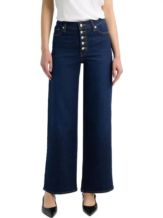FRAME Le Slim Palazzo High Waist Wide Leg Jeans - Fairway