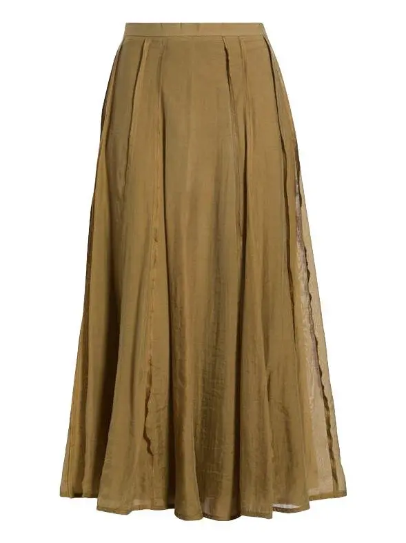 Deluc Journey Flared Maxi Skirt - Mink