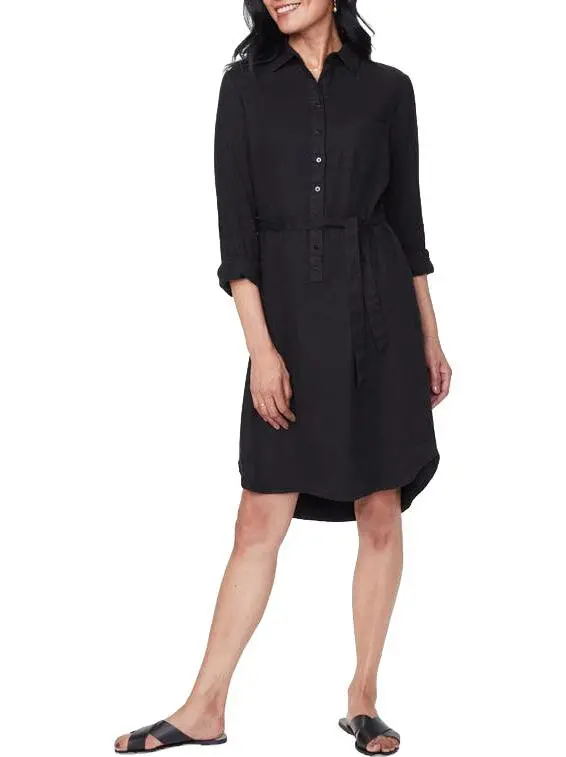 NYDJ Long Sleeve Shirtdress - Black