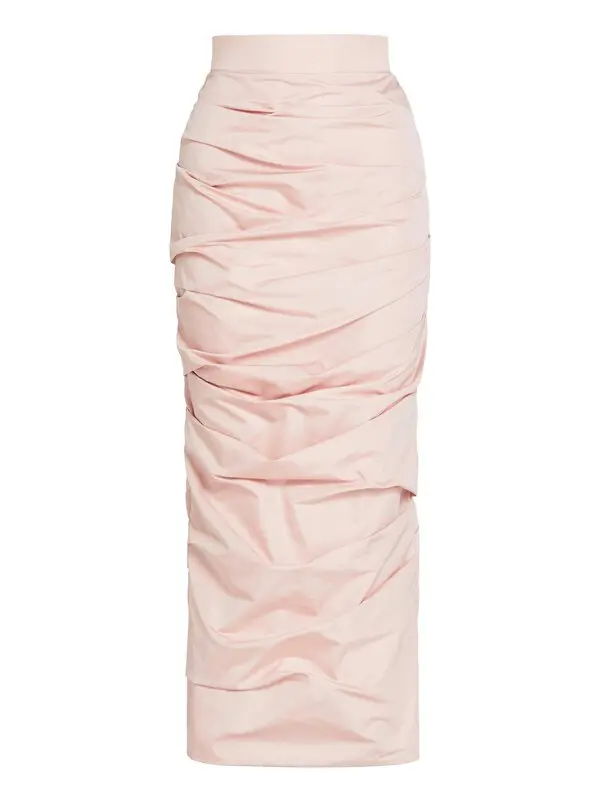 Maticevski Tatler Silk-blend Midi Skirt - Light Pink