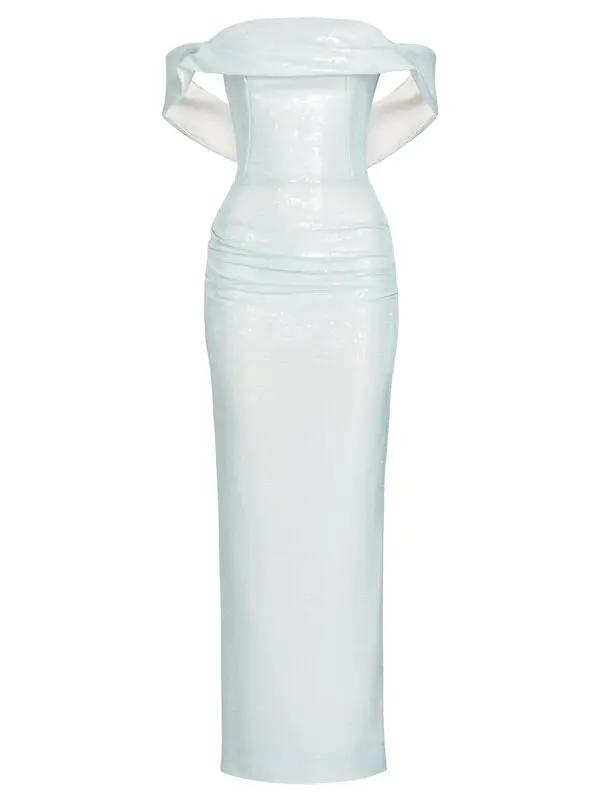 Maticevski Resolve Sequined Midi Dress - Turquoise