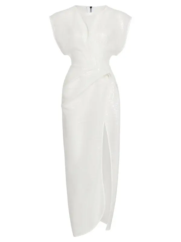Maticevski Stabiliser Sequined Midi Dress - White