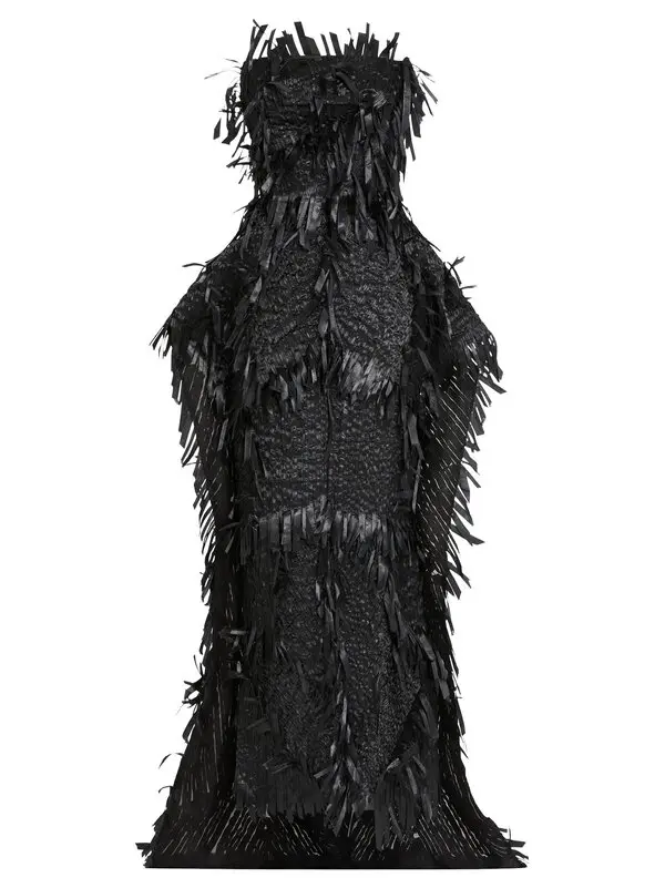 Maticevski Plume Silk Gown - Black
