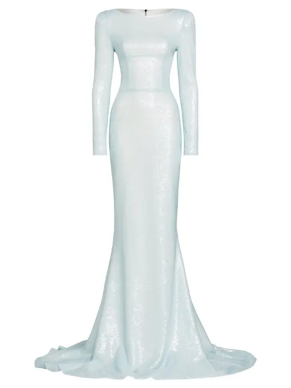 Maticevski Designate Sequined Gown - Turquoise